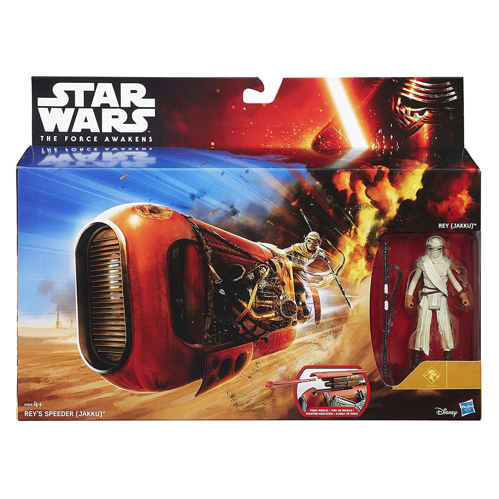Star Wars The Force Awakens 3.75-inch Vehicle Rey’s Speeder Bike (Jakk – Quest Toys